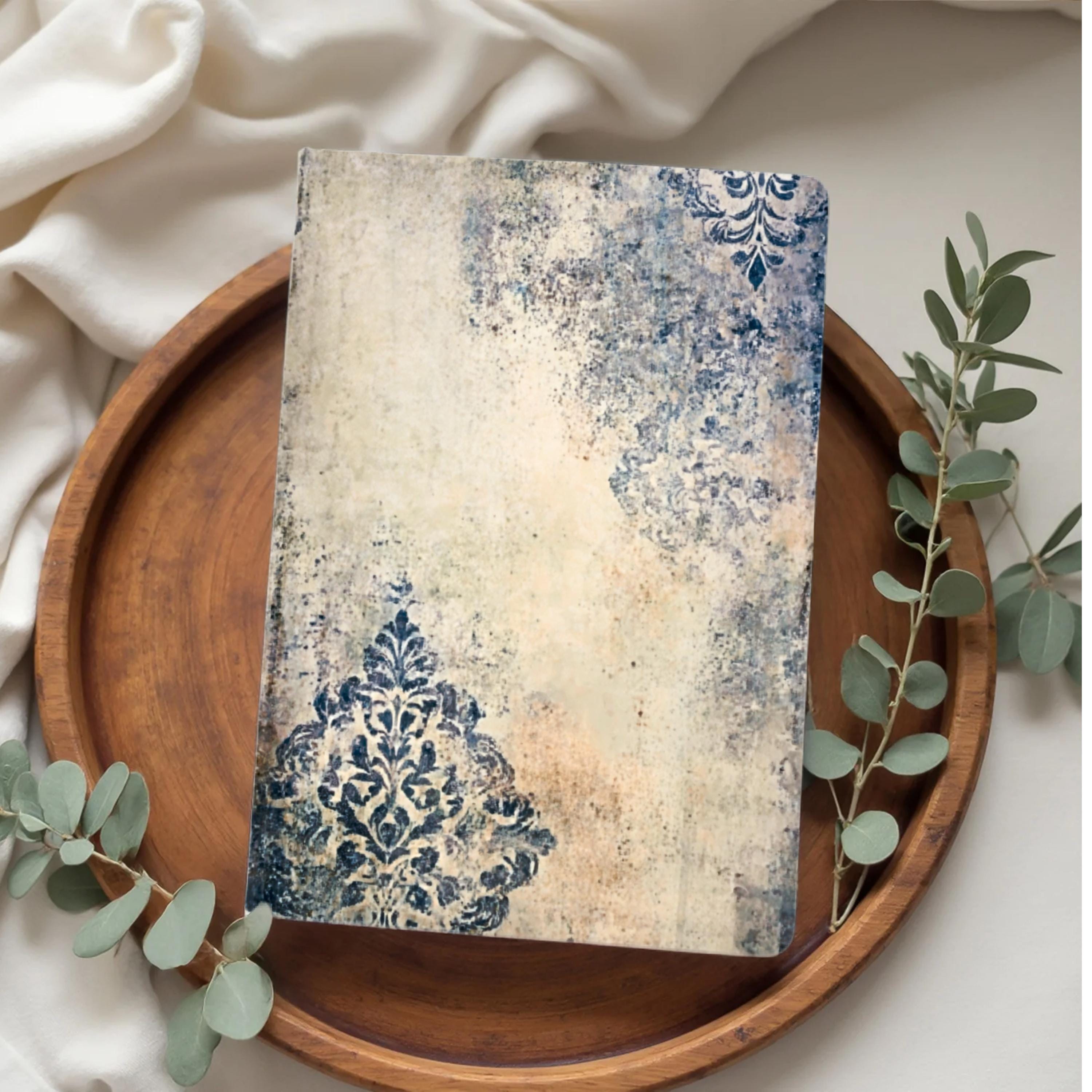 Blue Shabby Chic Digital Paper: 36 Vintage Texture Sheets (8.5x11 In ...