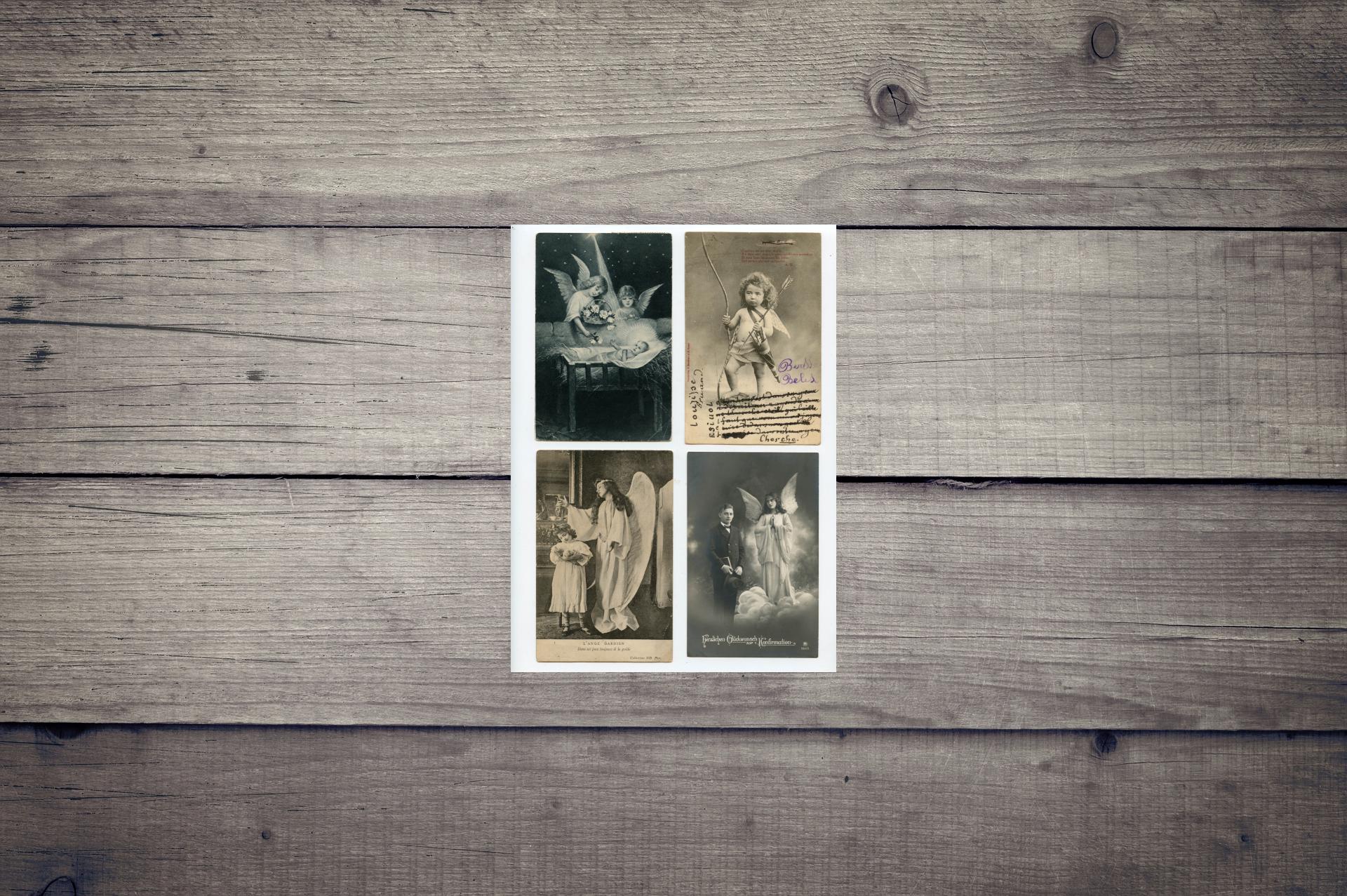Vintage Angel Postcards - Printable Ephemera for Scrapbooking (digital ...