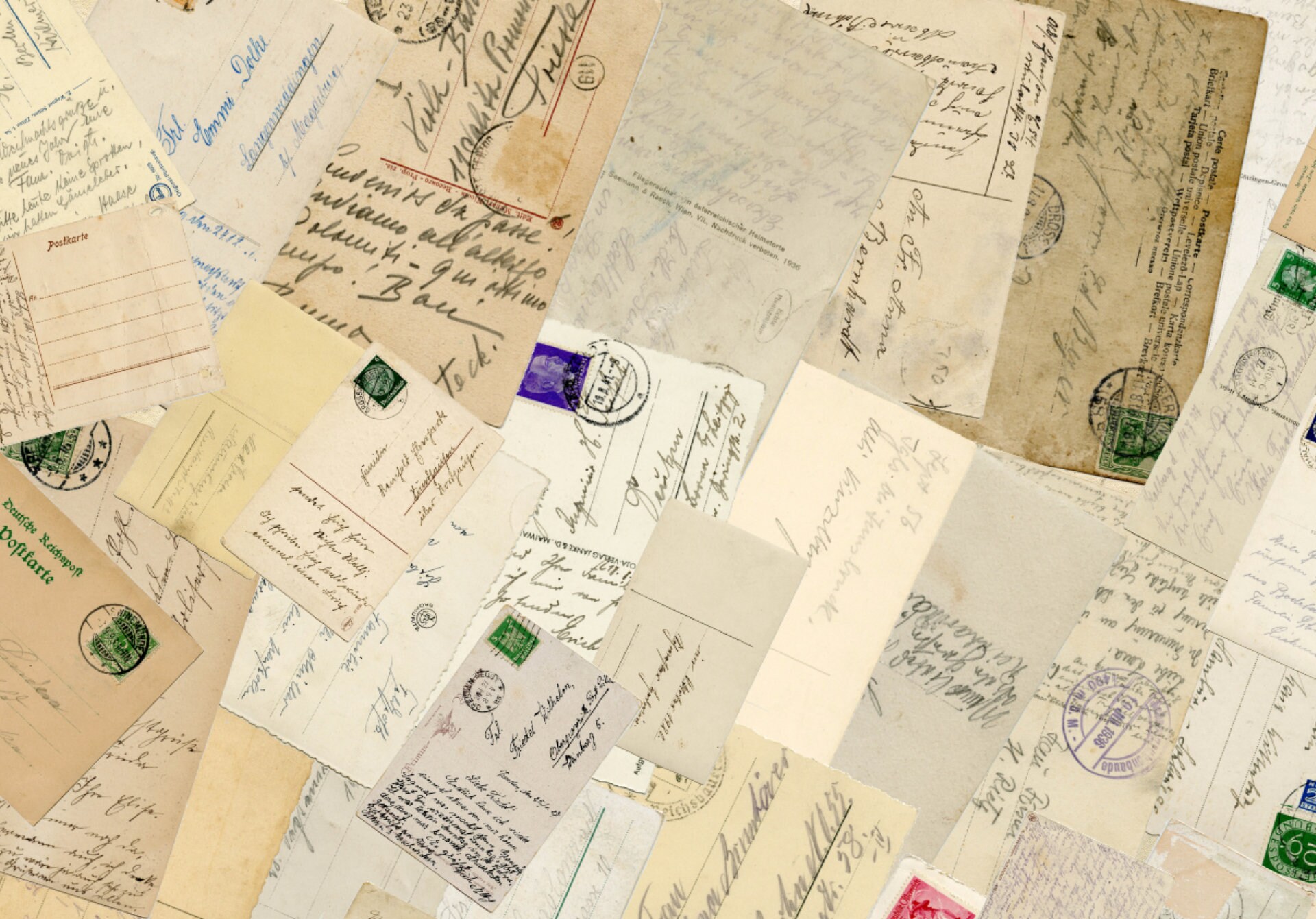 Handwritten Postcards Vintage Printable Ephemera Digital - Etsy