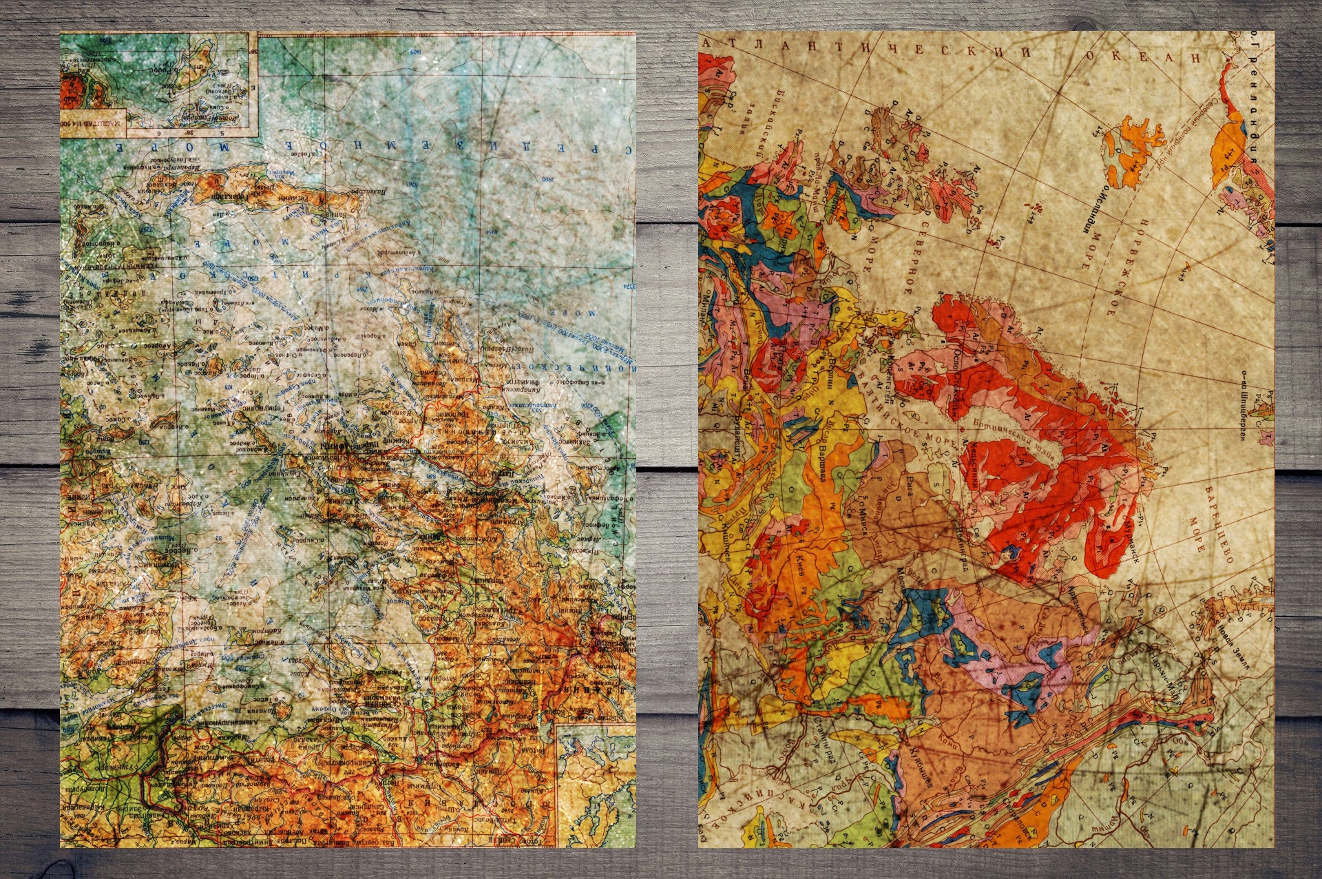 Junk Journal Printable Vintage Map Papers Vintage Paper | Etsy UK