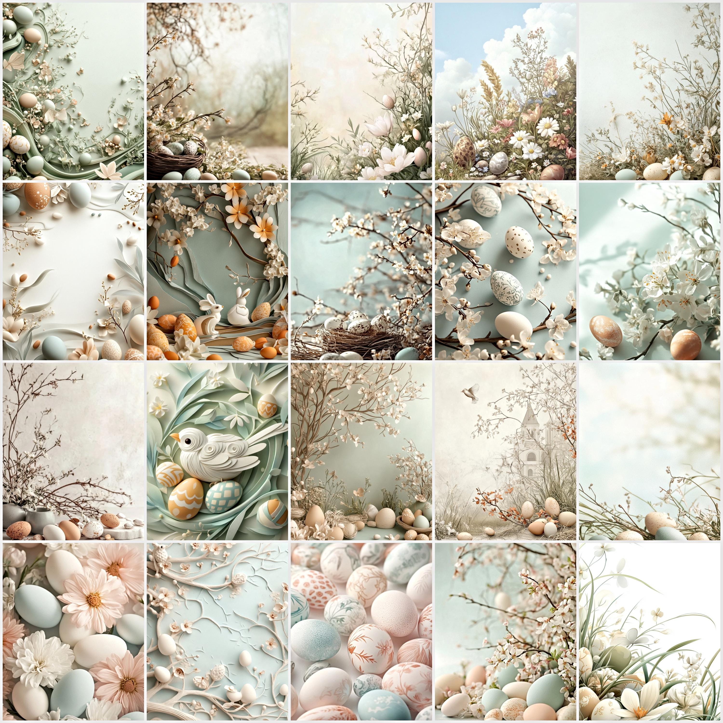 Easter Background Papers, Digital Scrapbooking & Crafting Papers ...