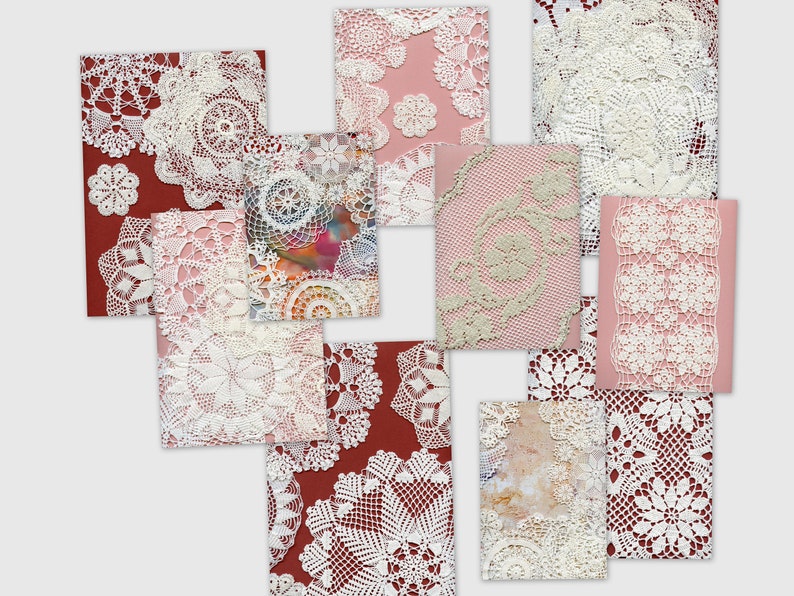 Lace Digital Printable Kit Printable Lace Paper Boho Paper - Etsy