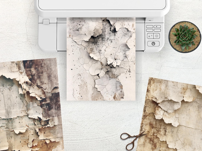 Distressed Digital Paper Pack: 25 Vintage Grunge Textures (commercial ...