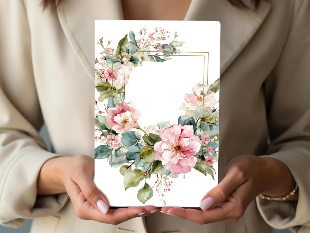 Floral Digital Papers & Borders With Flowers | Scrapbooking Frame ...