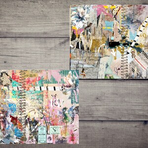 Printable Junk Journal Kit, Digital Download, 10 Sheets Paper Pack ...