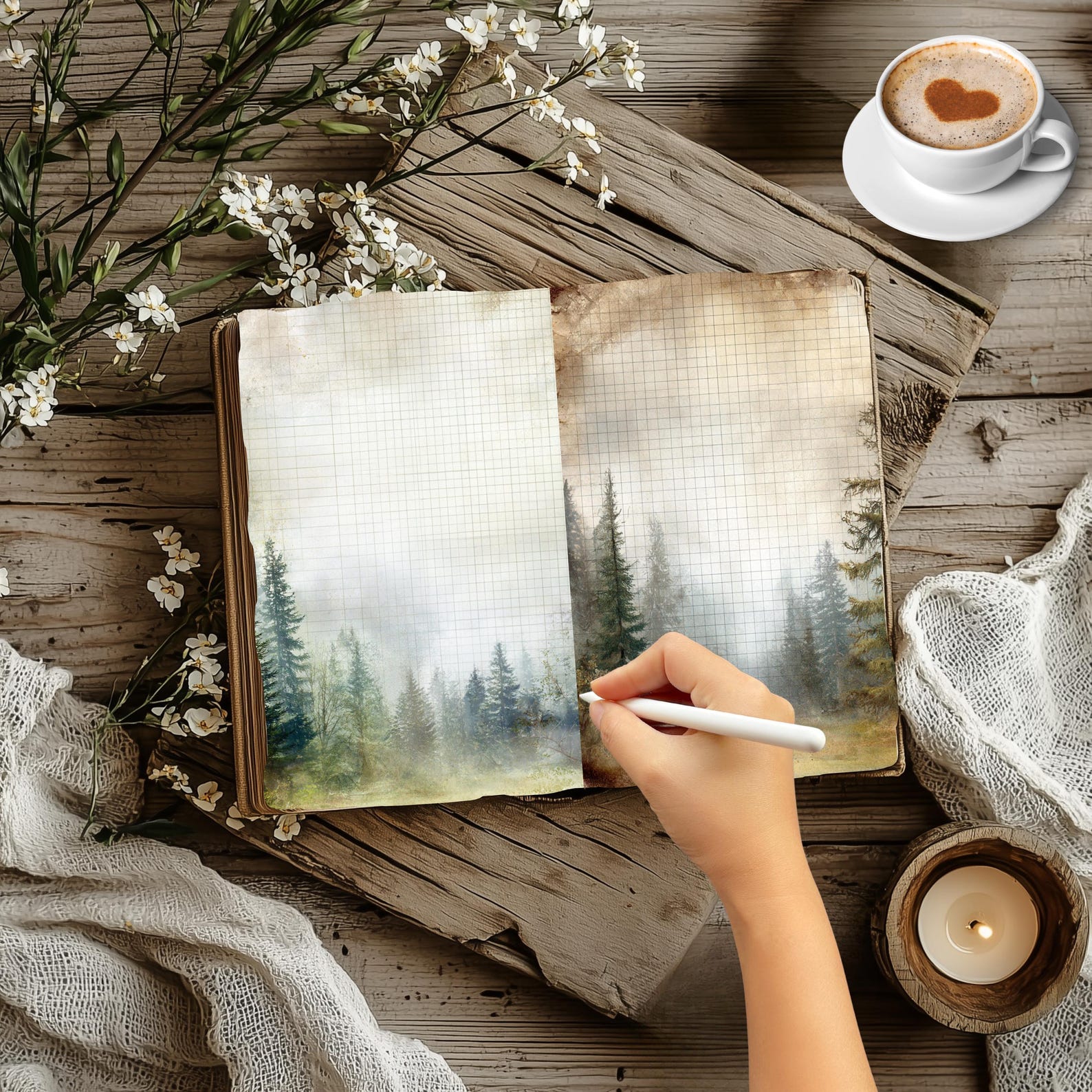 Vintage Forest Journal Pages: Printable Nature Ephemera (PDF Download ...