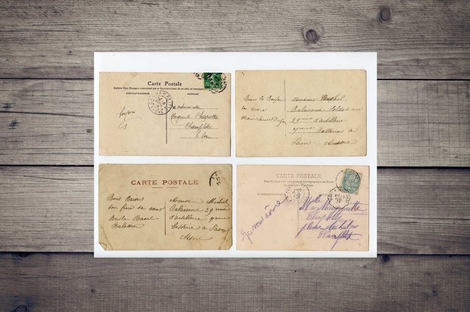 Handwritten Postcards Vintage Printable Ephemera Digital - Etsy