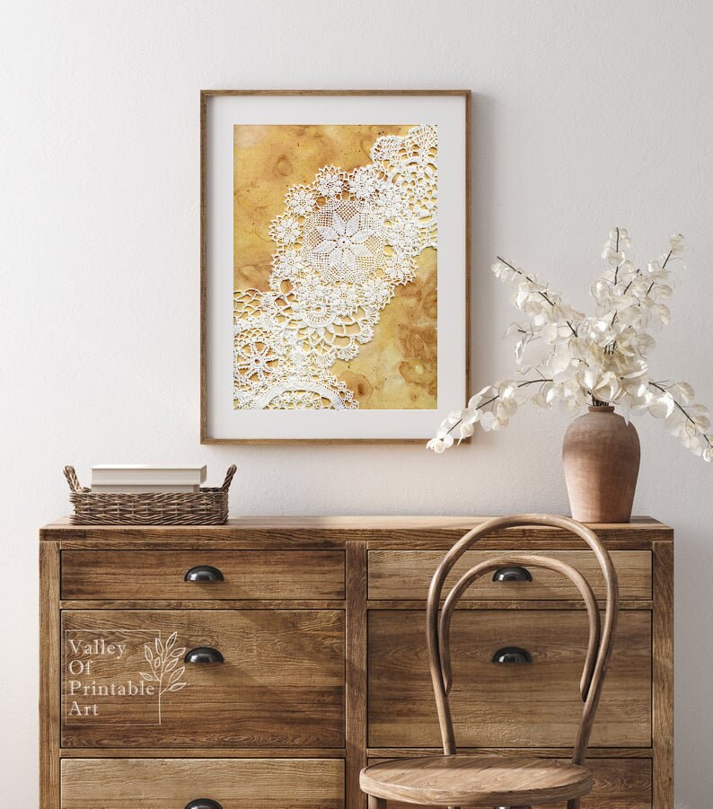 Doily Digital Image Doilies Wall Art Vintage Doily Art - Etsy