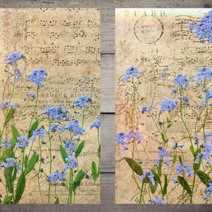 Floral Digital Paper Printable Junk Journal, Digital Printable Junk ...