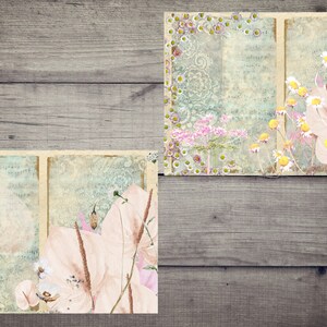 Floral Digital Paper, 12 Junk Journal Printable Papers, Scrapbooking ...