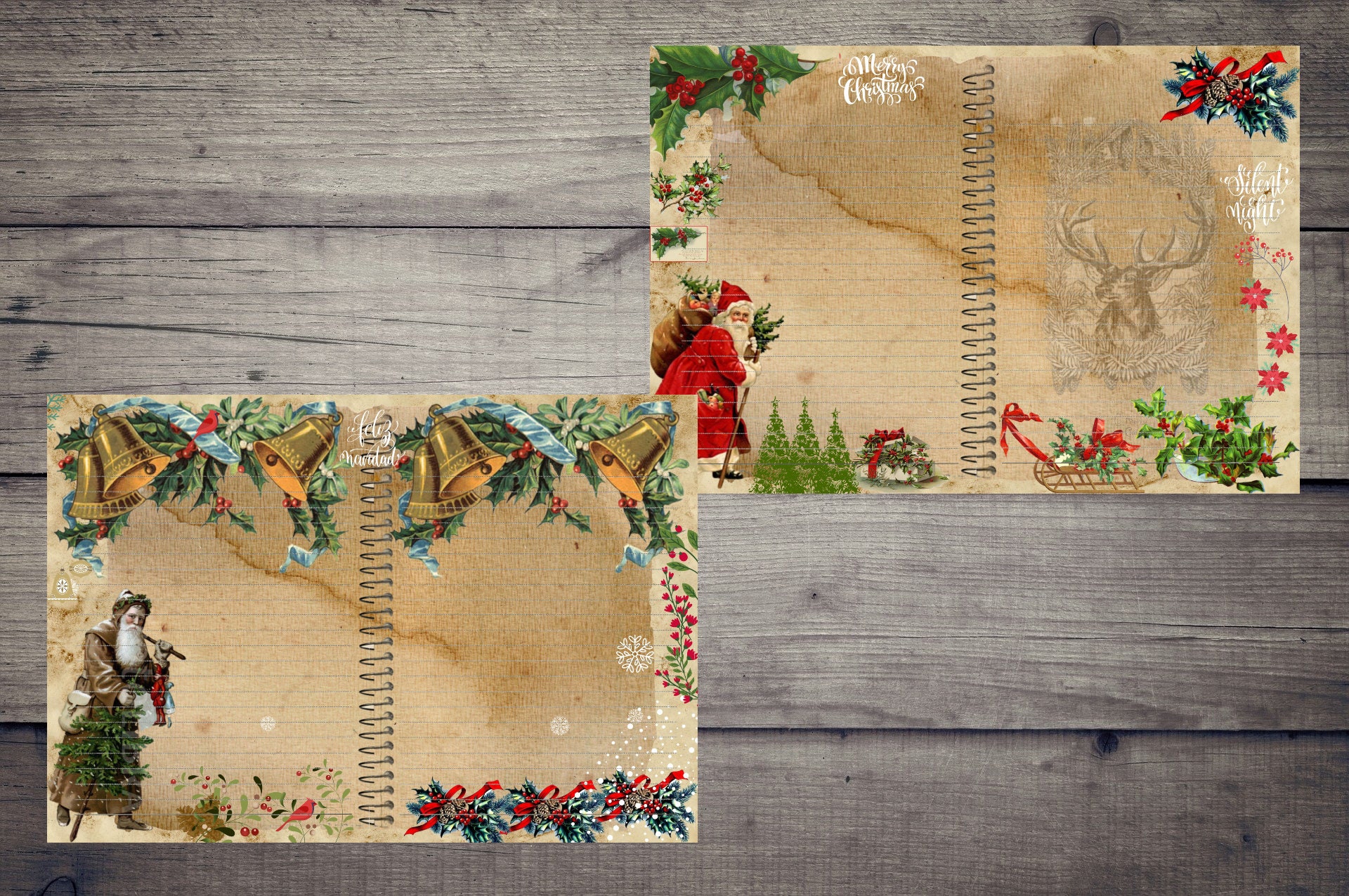 Christmas Journal Pages 10 Printable Christmas Pages Kit 29 - Etsy