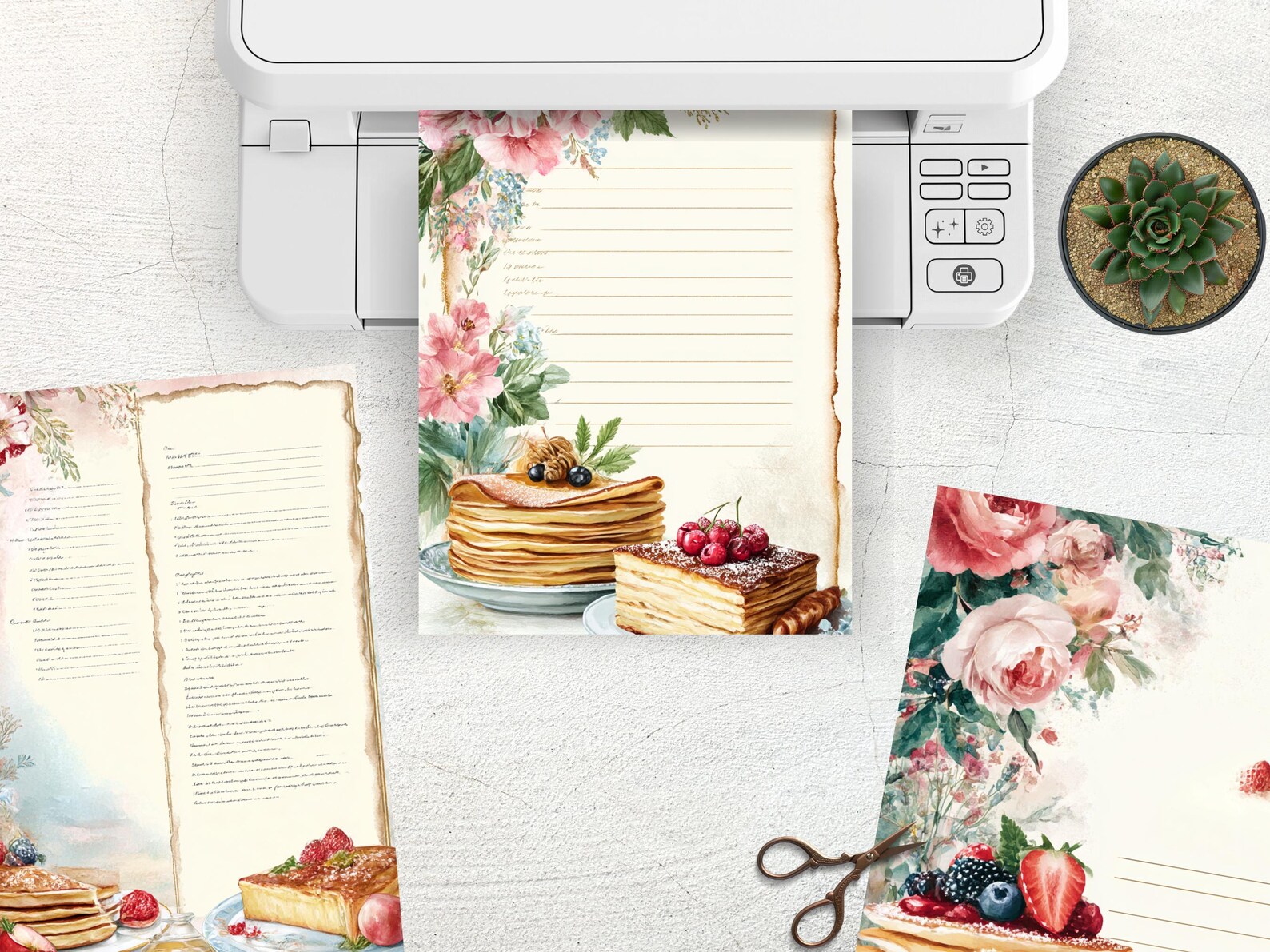 Printable Recipe Journal Pages: Cooking Notes & Meal Planning (digital ...