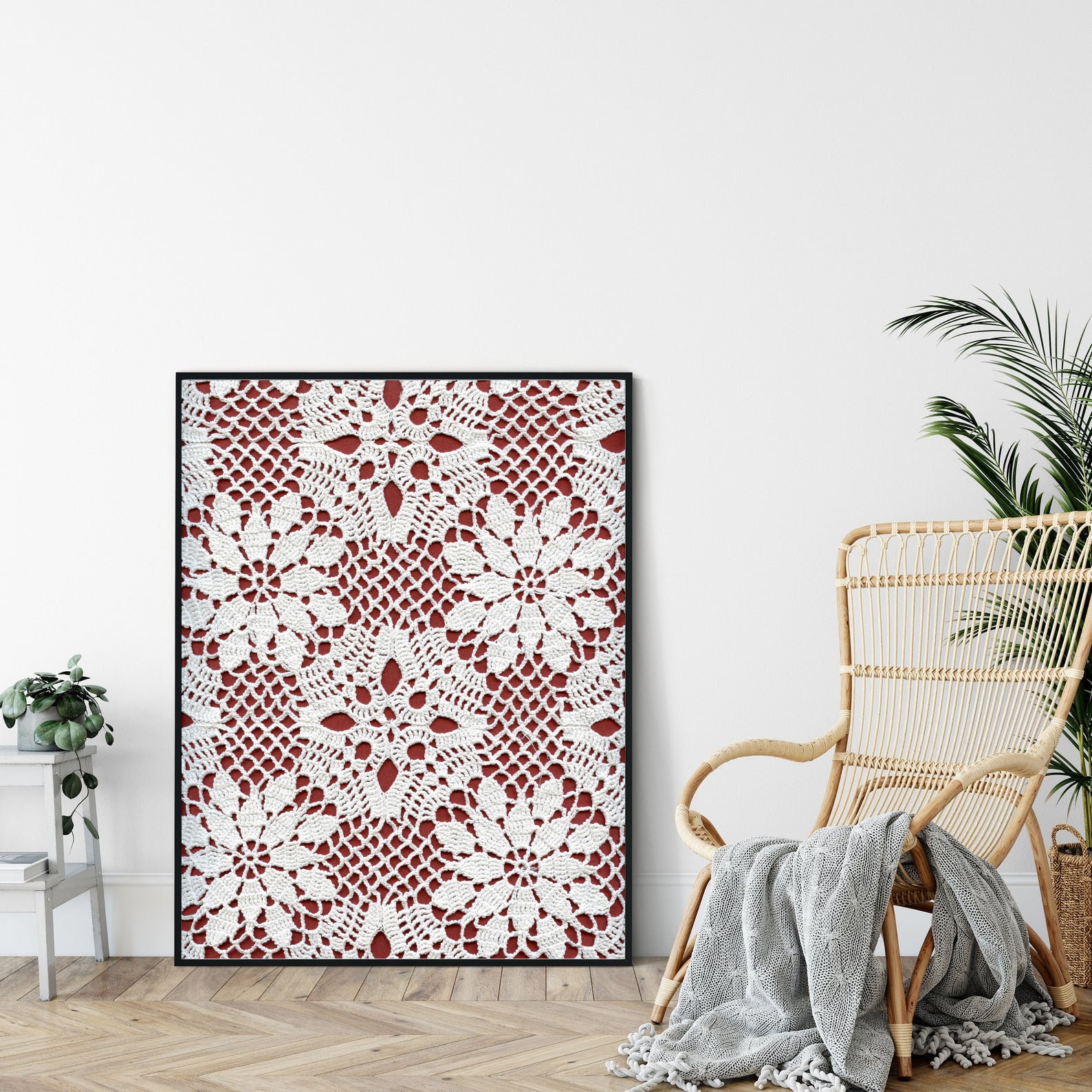 Doily digital image Doilies wall art Vintage doily art | Etsy