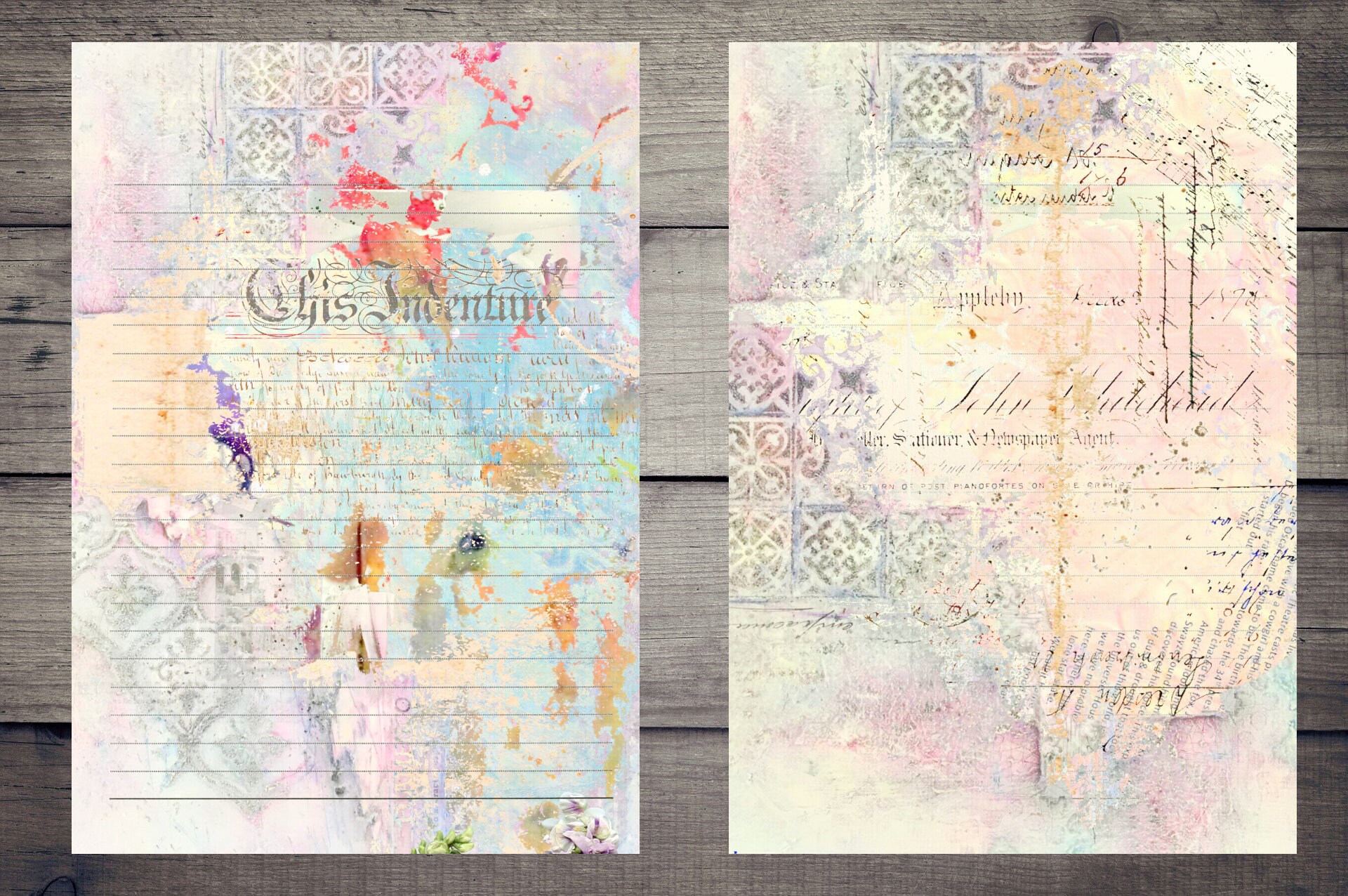 Printable Stationery Junk Journal Printable Papers 10 - Etsy