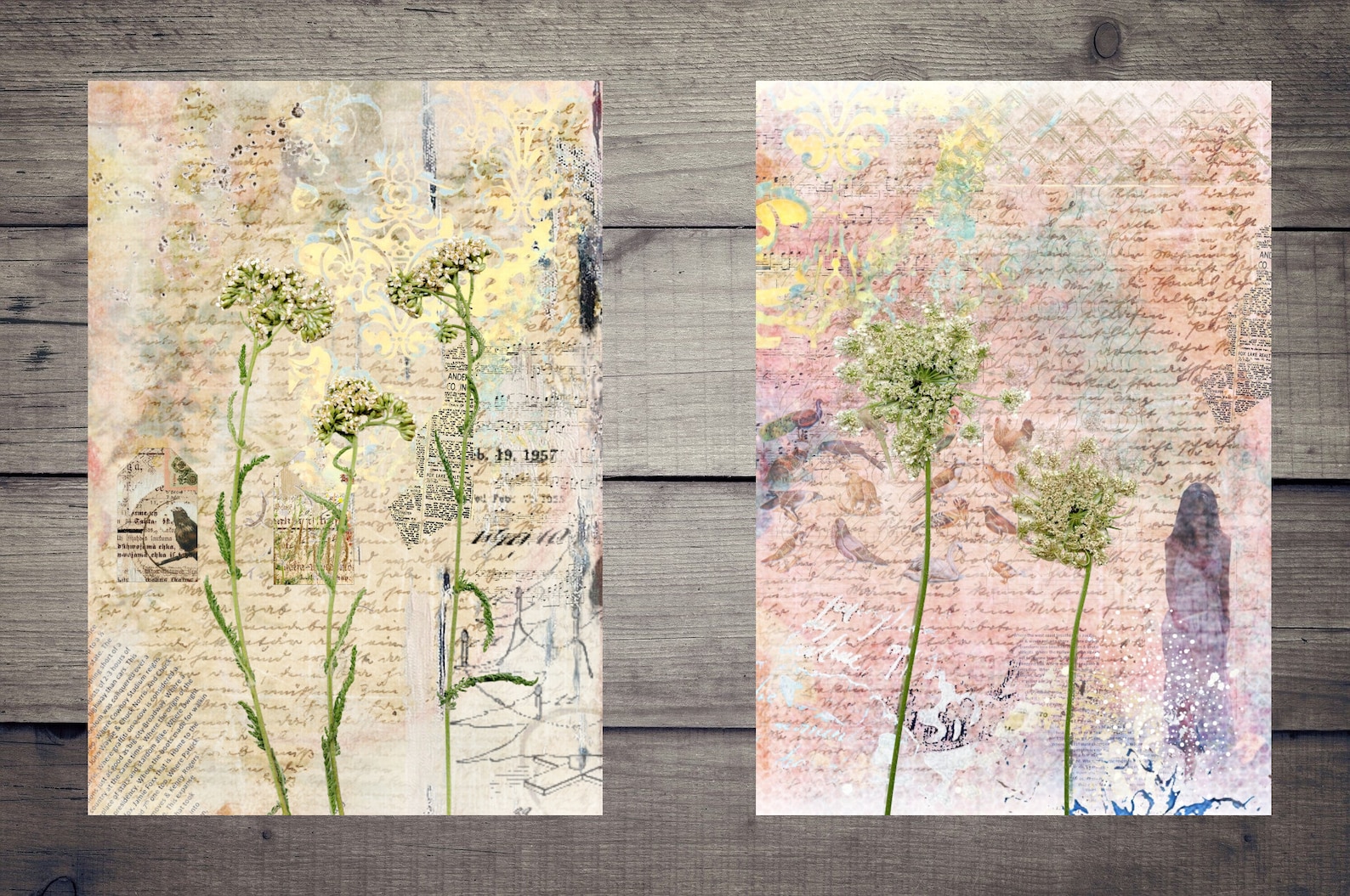 Floral Digital Paper Junk Journal Printable Papers - Etsy