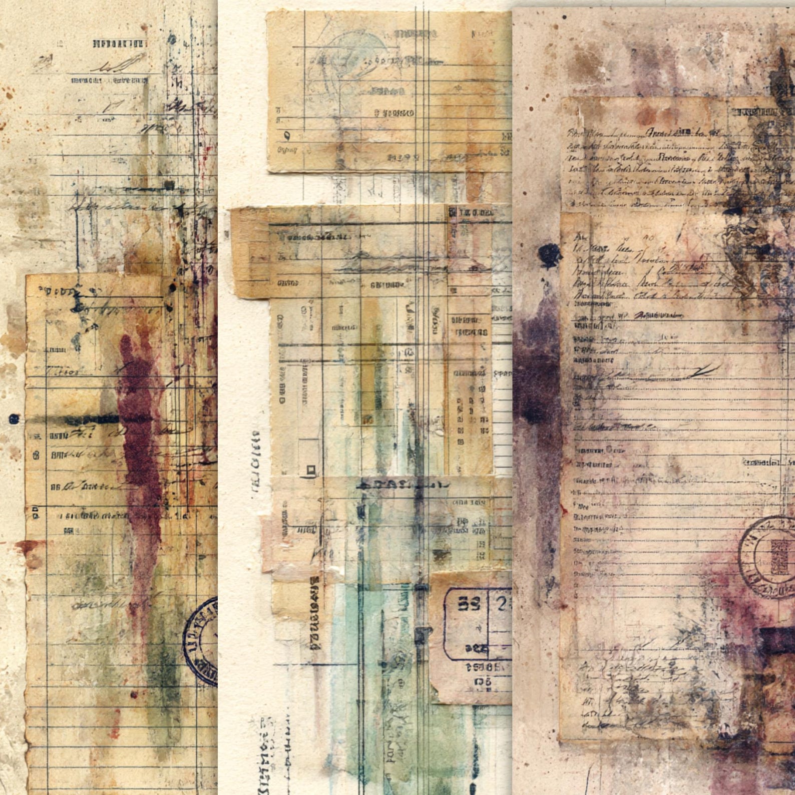 Antique Scrapbooking Paper: 24 Junk Journal Collage Sheets (digital ...