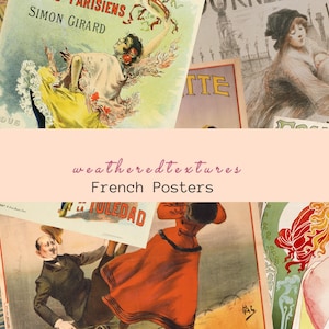 Printable Vintage French Posters Instant Digital Download, Scrapbook ...