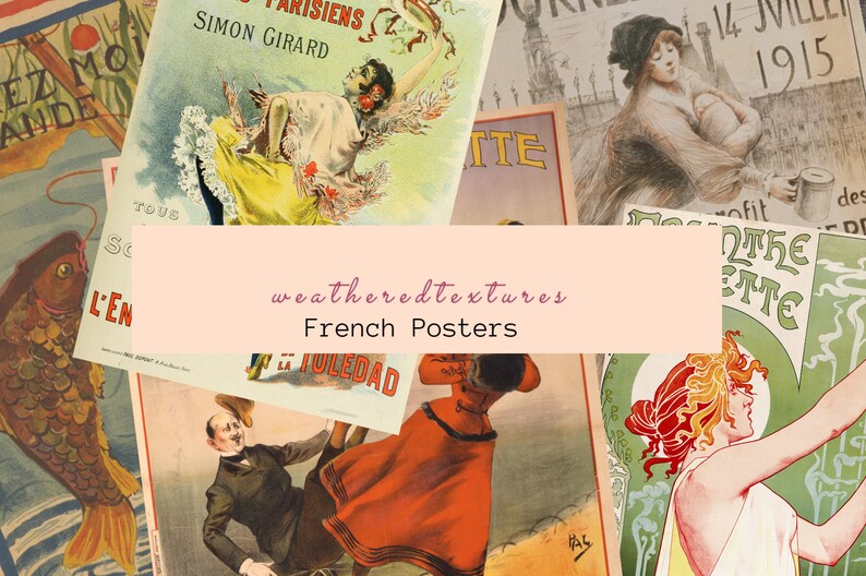Printable Vintage French Posters Instant Digital Download - Etsy