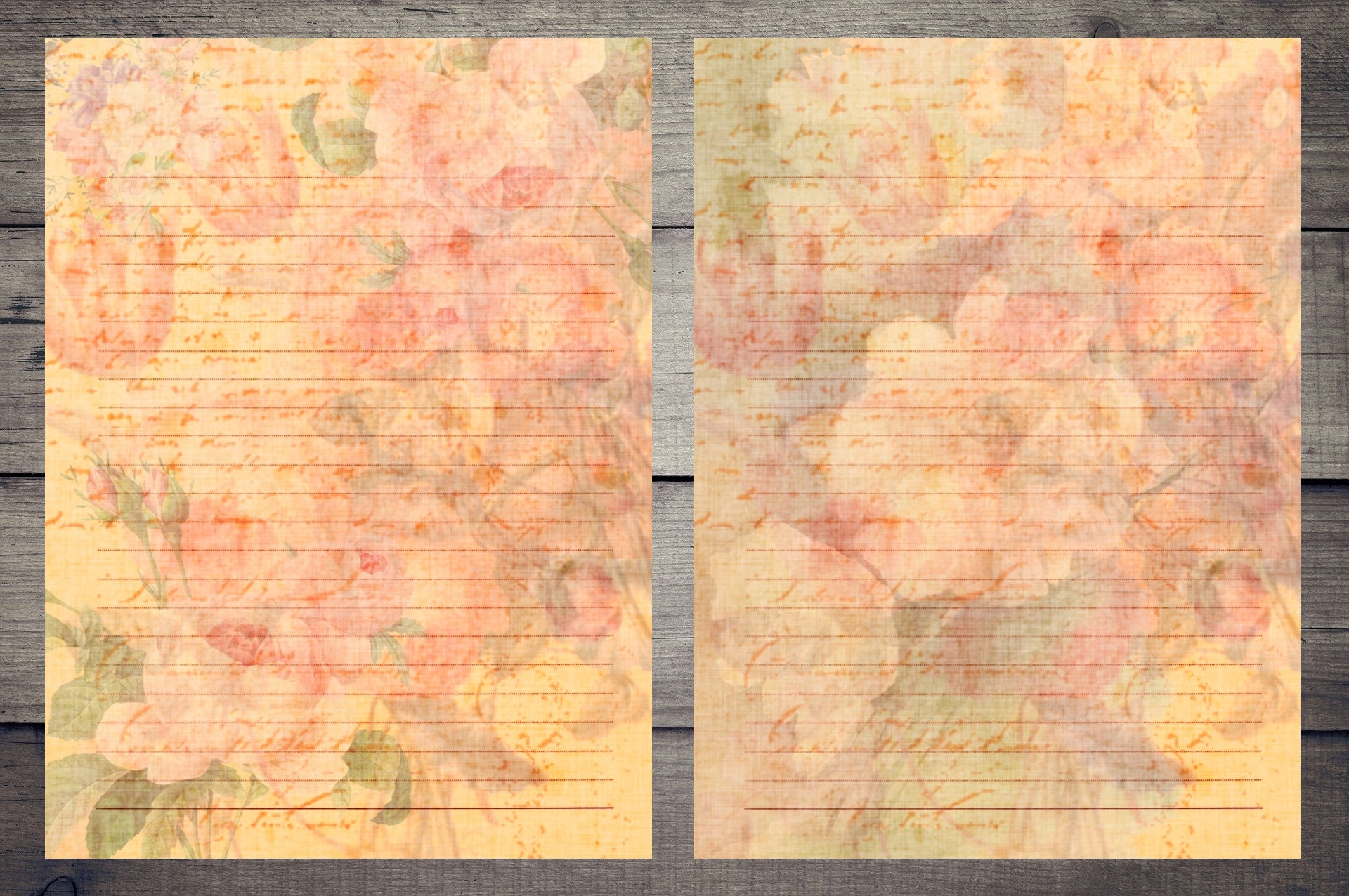 Floral Digital Paper Junk Journal Printable Papers - Etsy