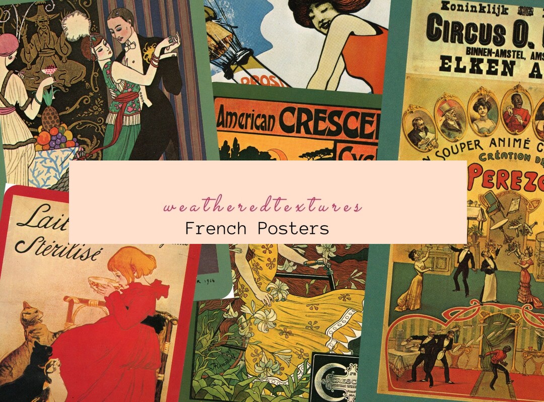 Printable Vintage French Posters Instant Digital Download, Scrapbook ...