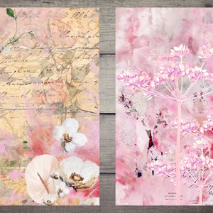 Printable Junk Journal Kit Digital Download, 11 Sheets Vintage Paper ...