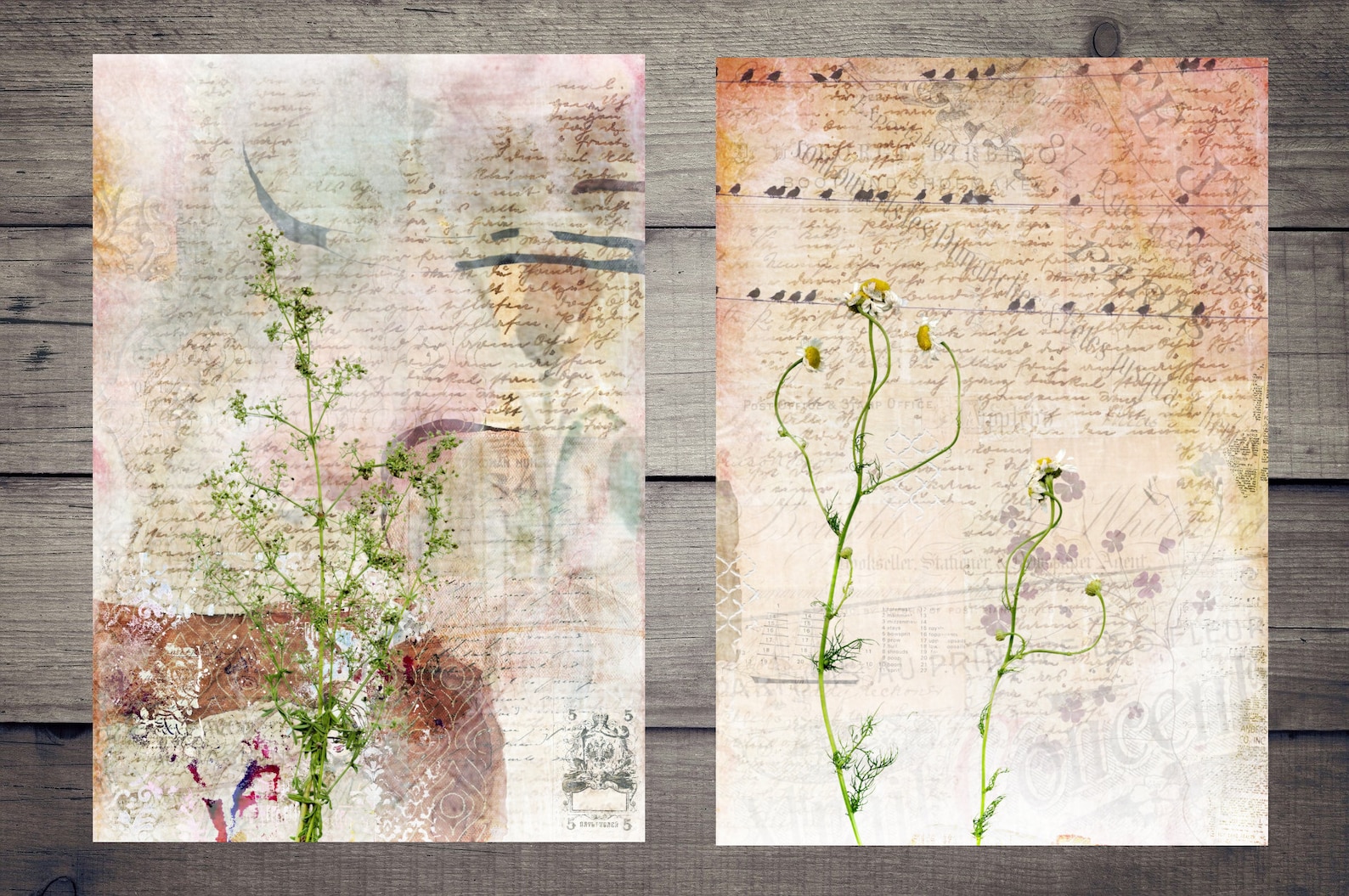 Floral Digital Paper Junk Journal Printable Papers - Etsy