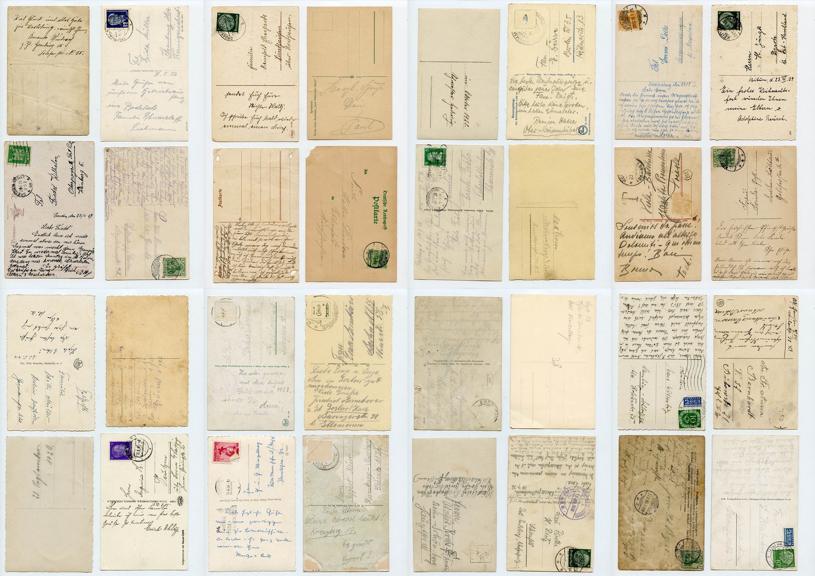 Handwritten Postcards Vintage Printable Ephemera Digital - Etsy