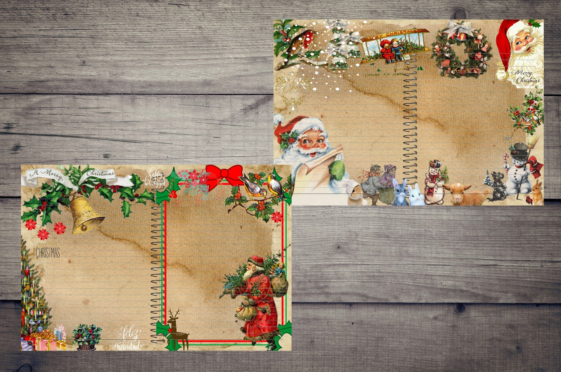 Christmas Journal Pages 10 Printable Christmas Pages Kit 29 - Etsy