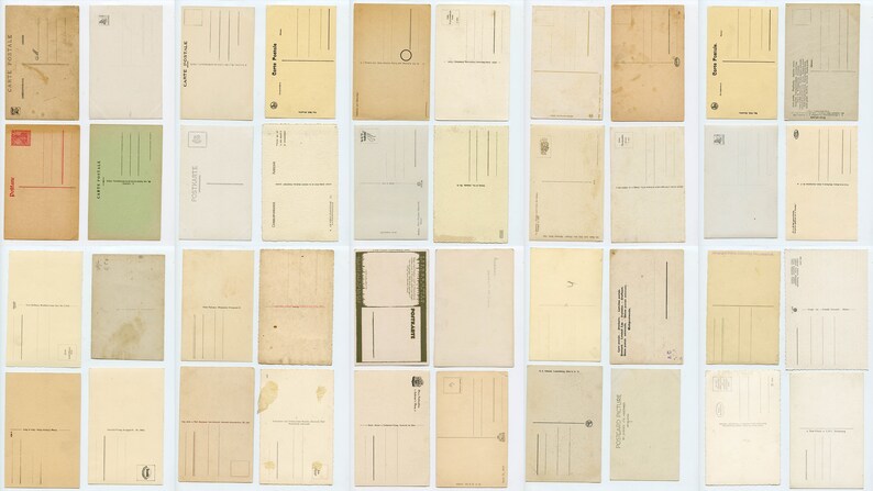 Vintage Postcards Digital Vintage Postcards Ephemera Collage - Etsy