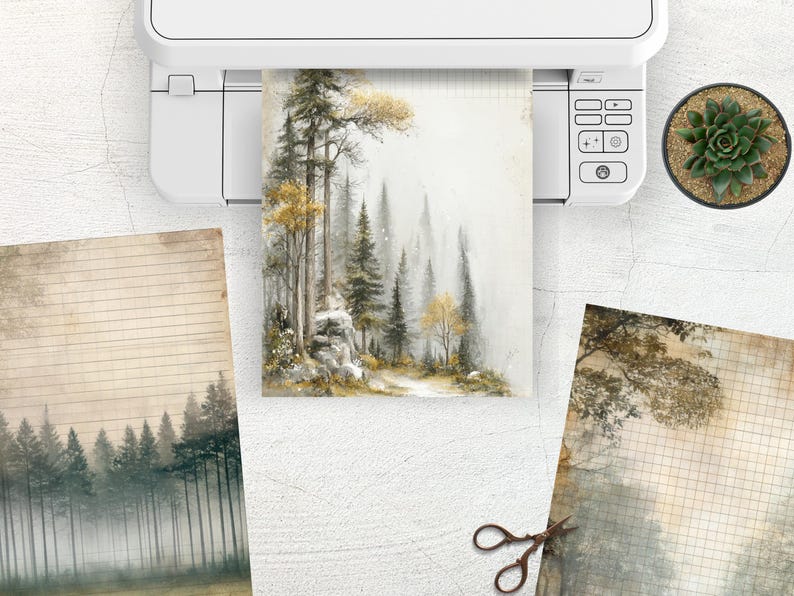 Vintage Forest Journal Pages: Printable Nature Ephemera (PDF Download ...