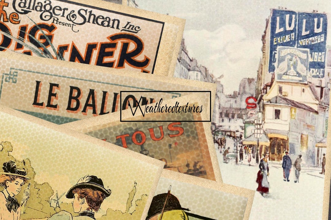 Printable Vintage French Posters Instant Digital Download, Scrapbook ...