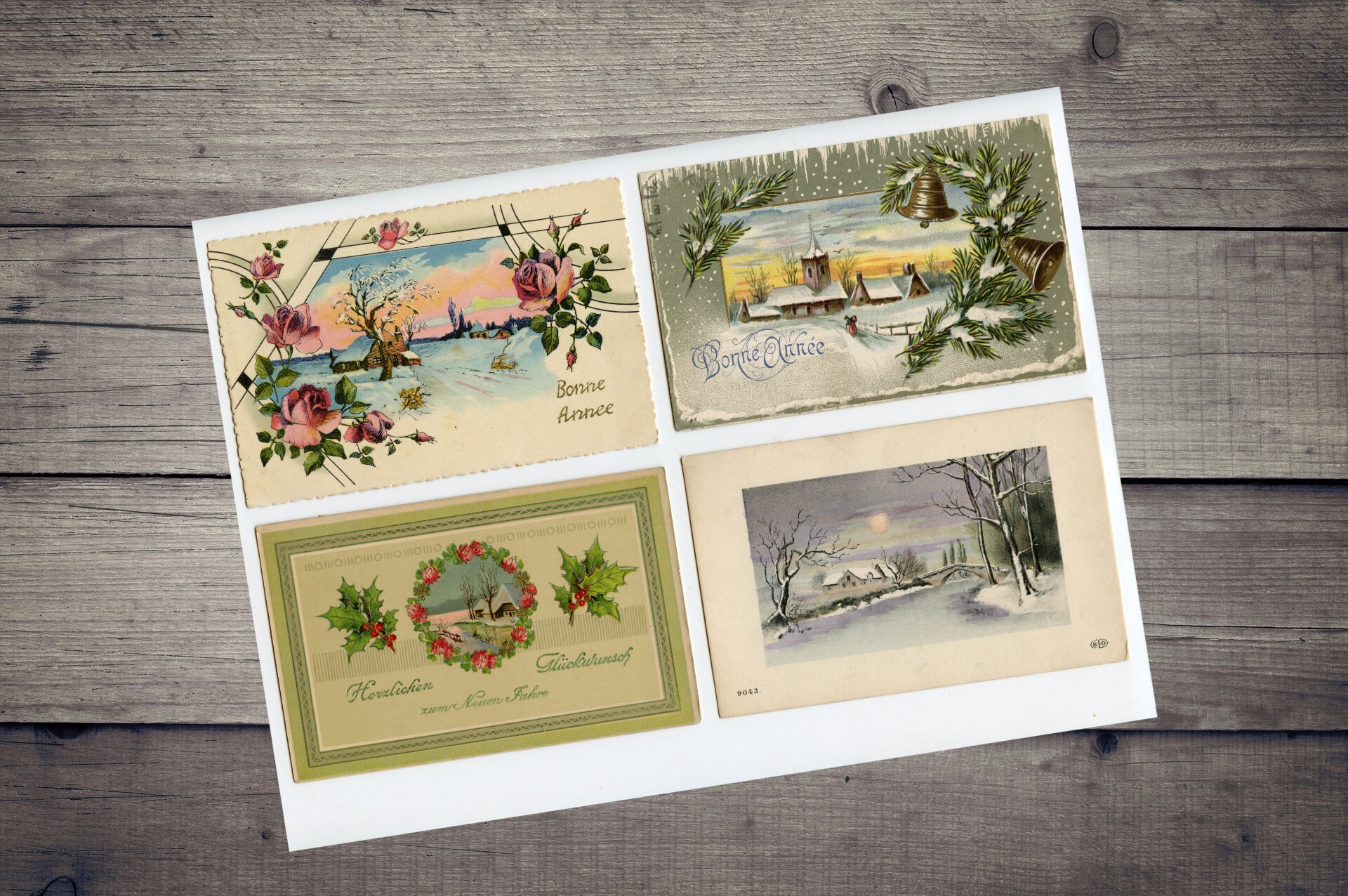 French Vintage Postcards Printable Christmas Digital Vintage | Etsy