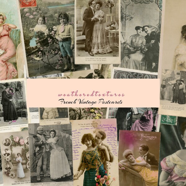 Romantic Postcards - Etsy