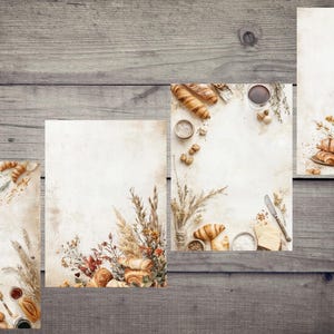 French Recipes Journal Pages, Printable Ephemera, Digital Cooking ...