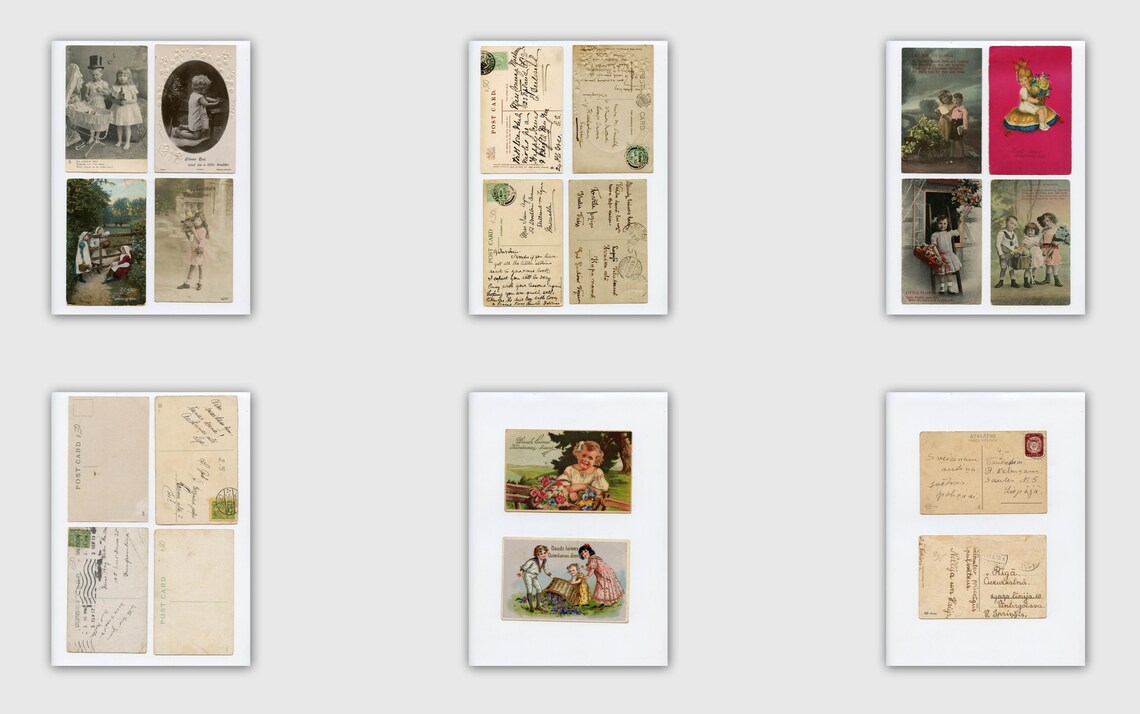 10 Printable Kids Vintage Postcards Digital Journaling Cards - Etsy
