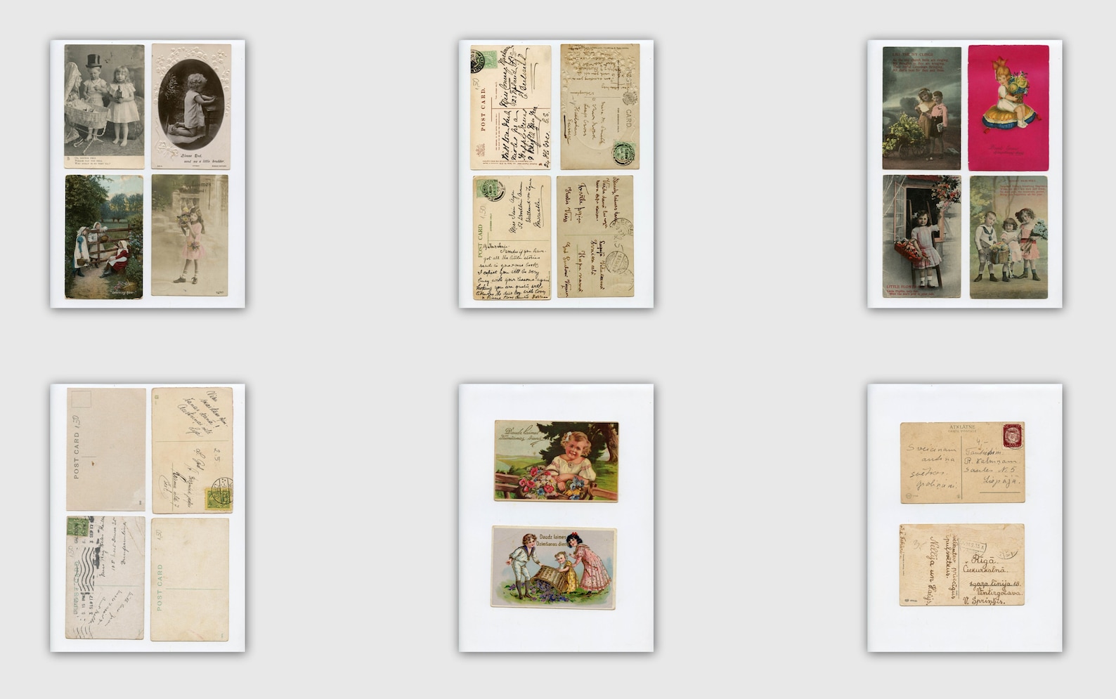 10 Printable Kids Vintage Postcards Digital Journaling Cards - Etsy