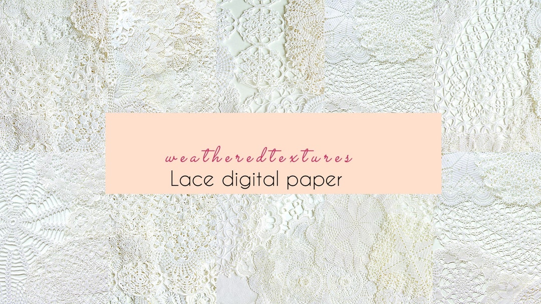 Lace Digital Paper,lace Digita Lace Digital, Printable Kit, Lace Paper ...
