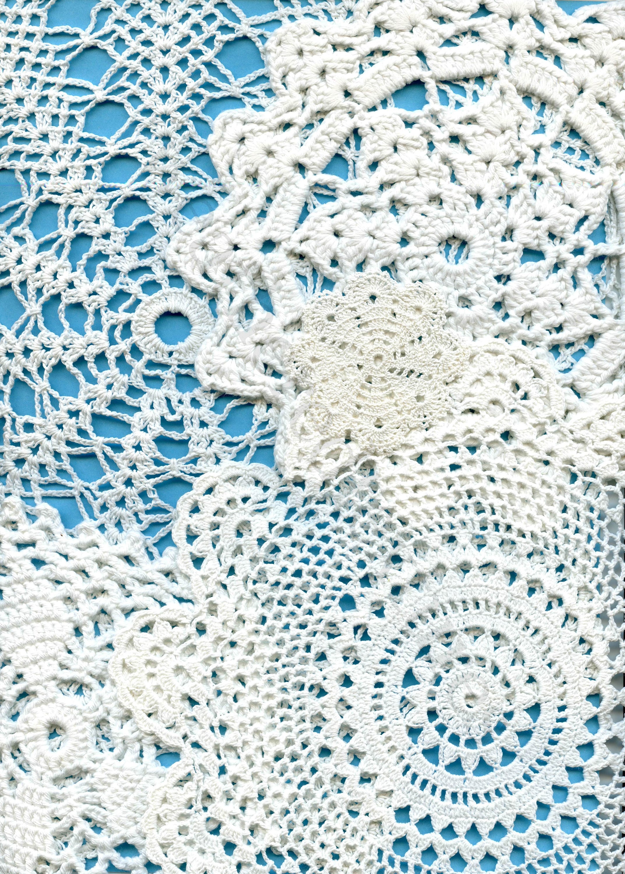 Doily wall art print Digital doily image Vintage doily Lace | Etsy
