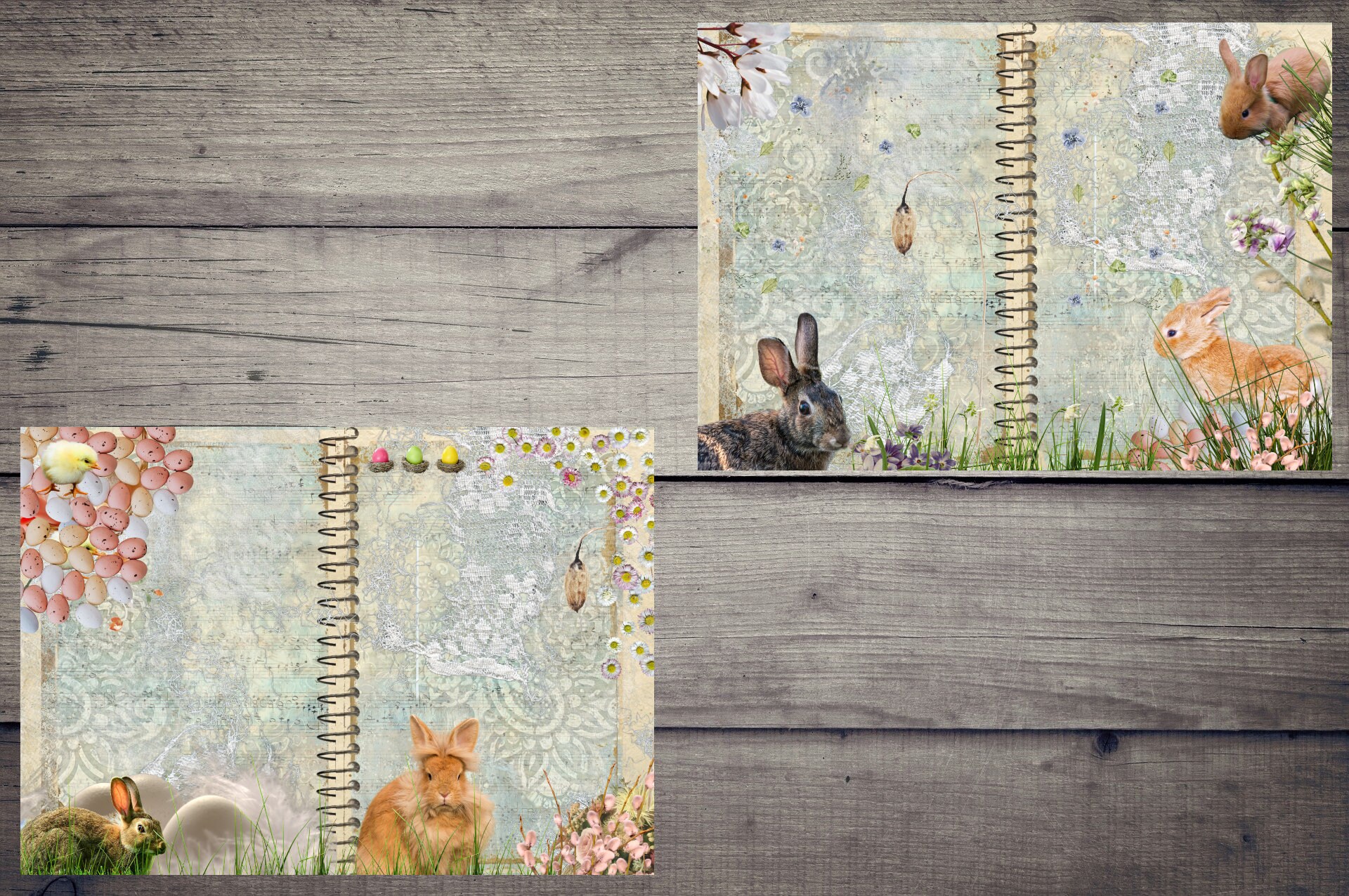 Easter Journal Pages 10 Easter Journal Backgrounds Easter - Etsy