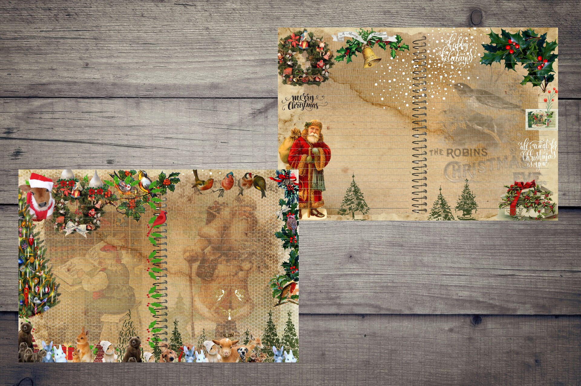 Christmas Journal Pages 10 Printable Christmas Pages Kit 29 - Etsy
