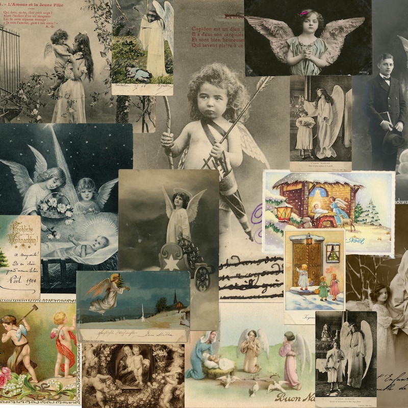 Antique Angels Postcard - Etsy