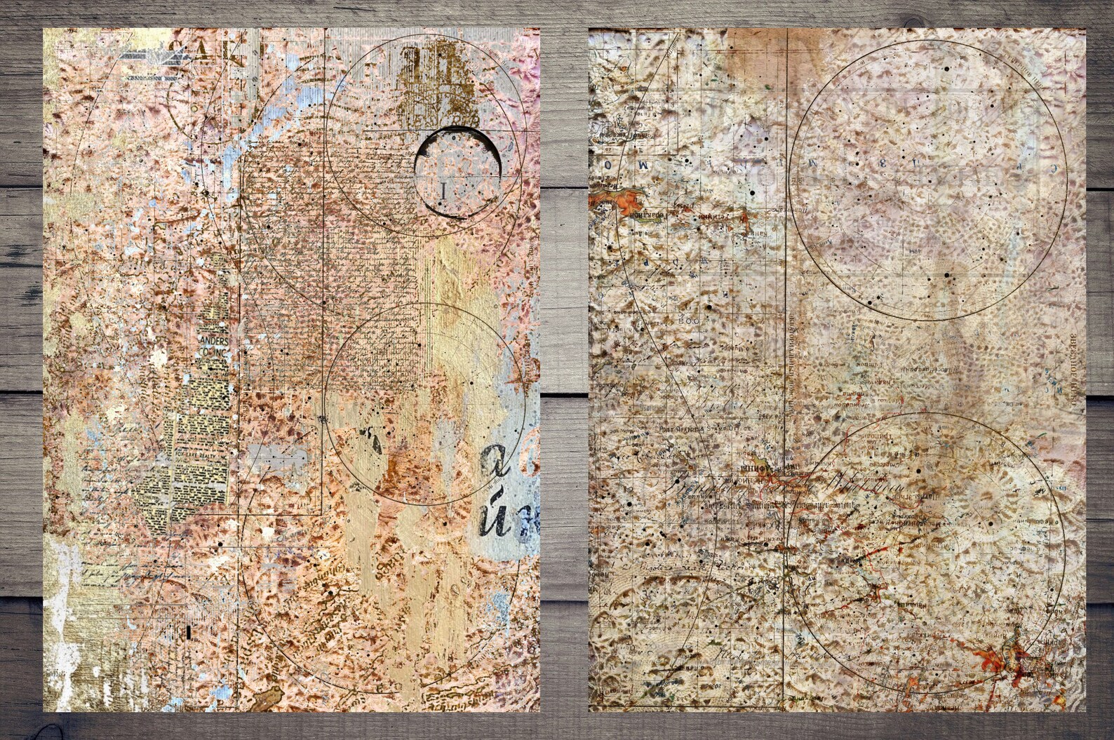 Printable Junk Journal Kit, Digital Download, Vintage Map Papers 10 ...