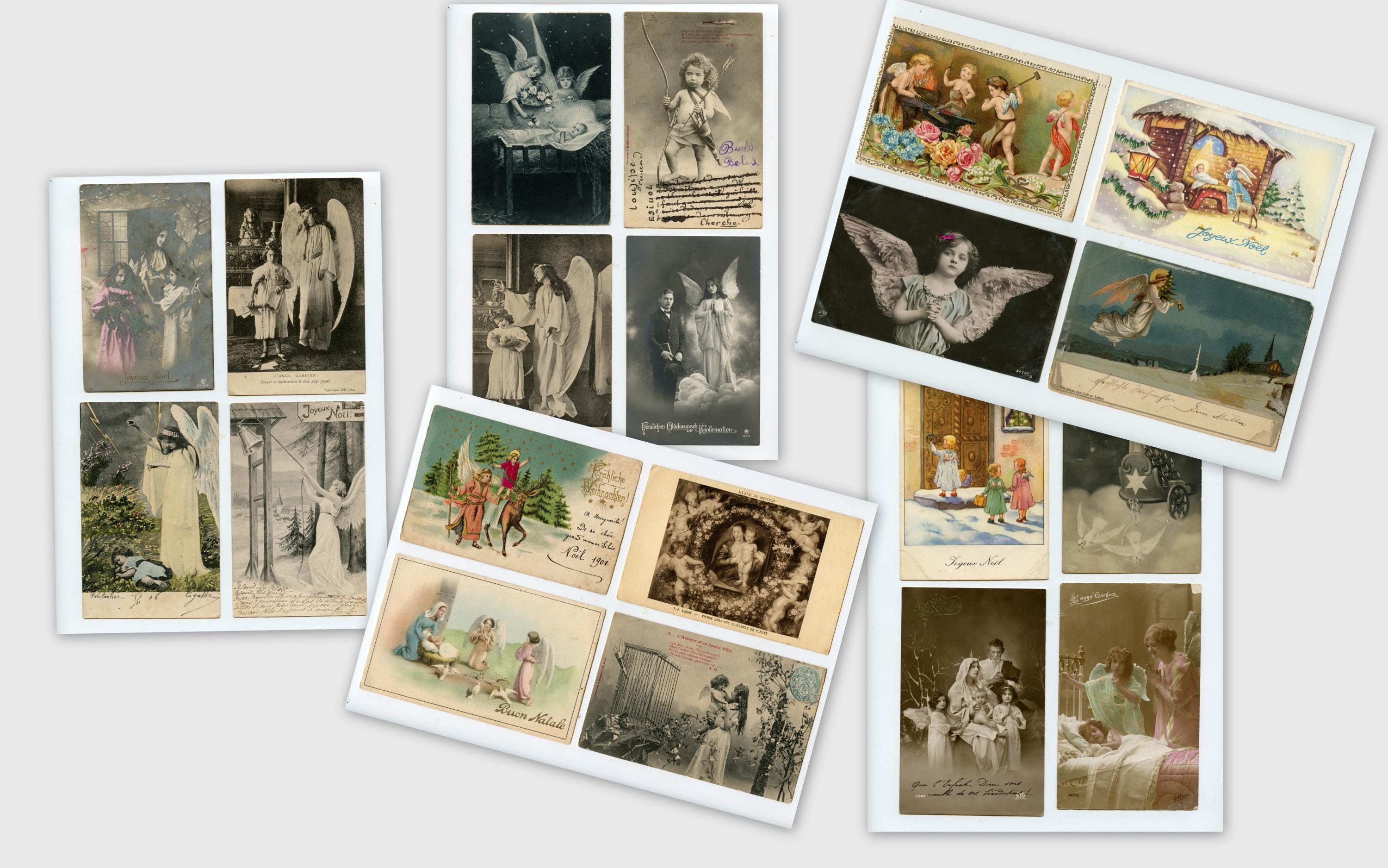 Vintage Angel Postcards - Printable Ephemera for Scrapbooking (digital ...