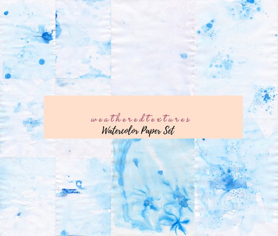 Watercolour Paper Set Digital Paper Scrapbook Papers | Etsy