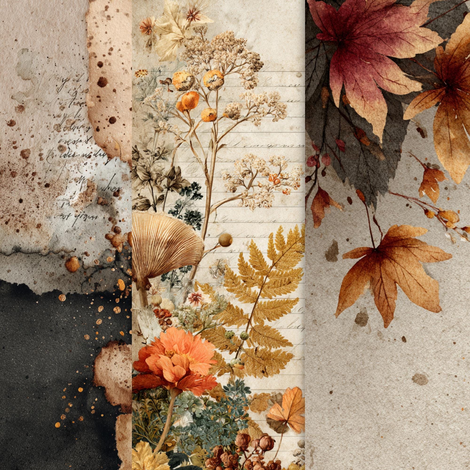 Autumn Junk Journal: Vintage Fall Scrapbook Paper (digital Download) - Etsy