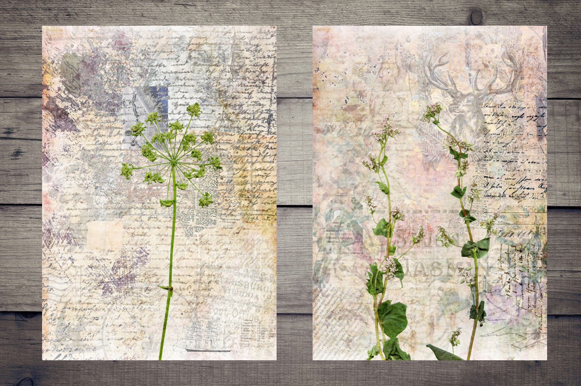 Floral Digital Paper Junk Journal Printable Papers - Etsy