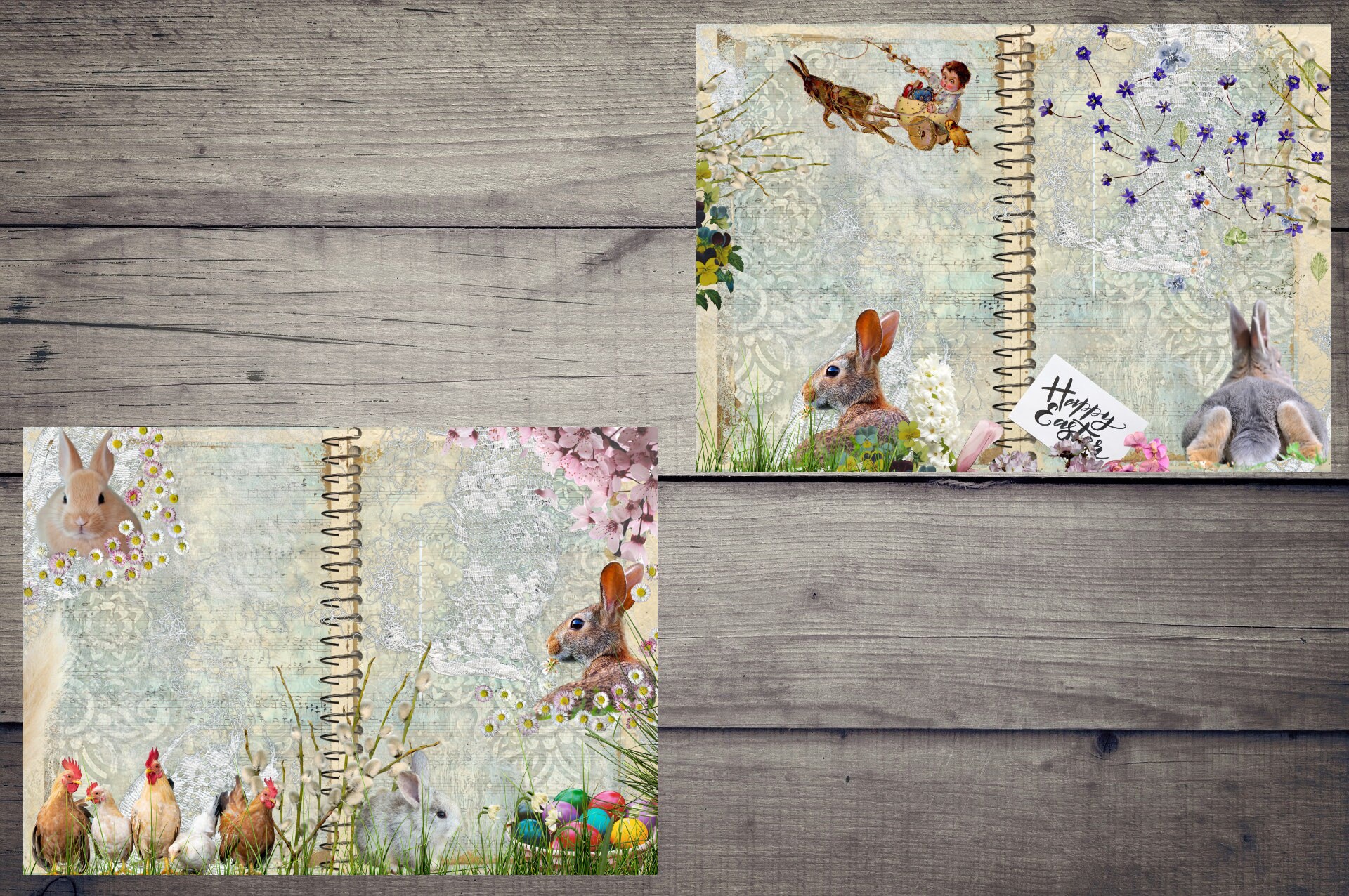 Easter Journal Pages 10 Easter Journal Backgrounds Easter - Etsy