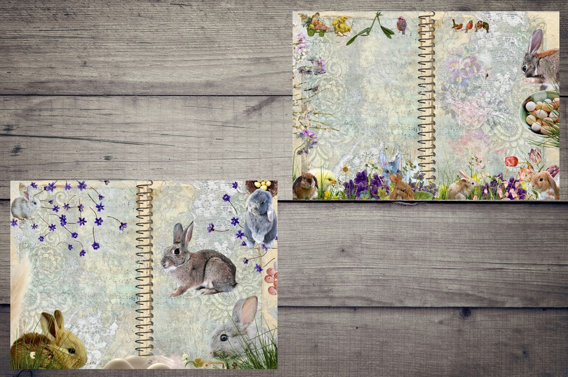 Easter Journal Pages 10 Easter Journal Backgrounds Easter - Etsy