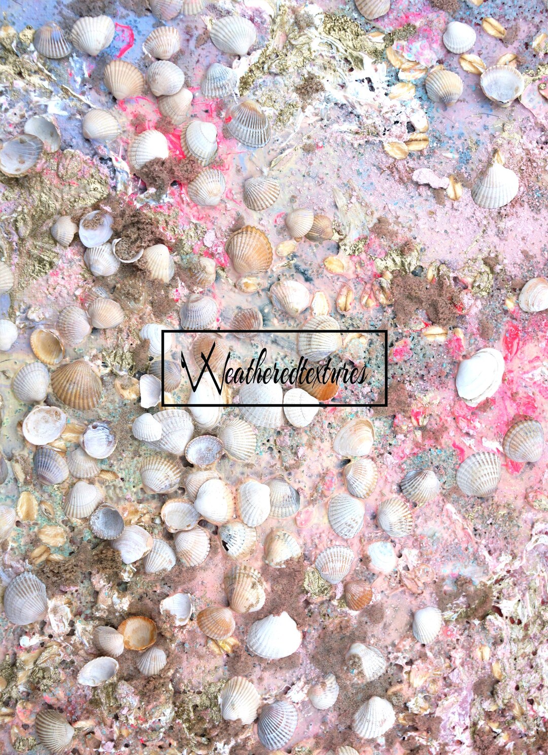 Shells Art Print, Mixed Media Art Print, Digital Download, Junk ...