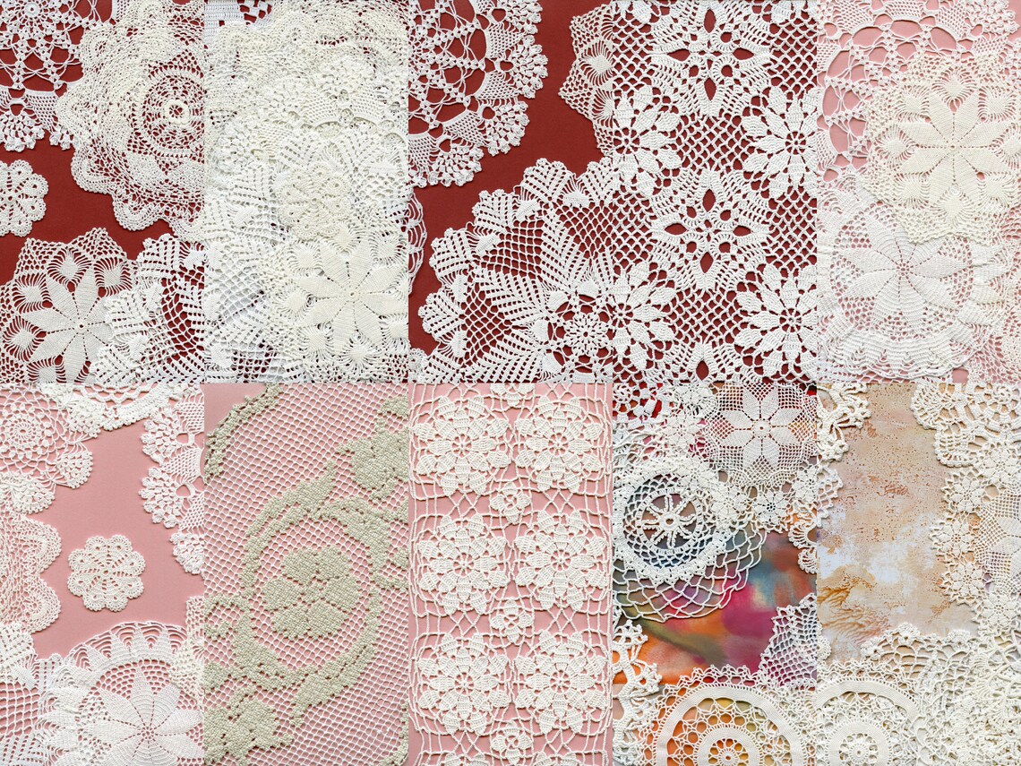 Lace digital Printable kit Printable lace paper Boho Paper | Etsy